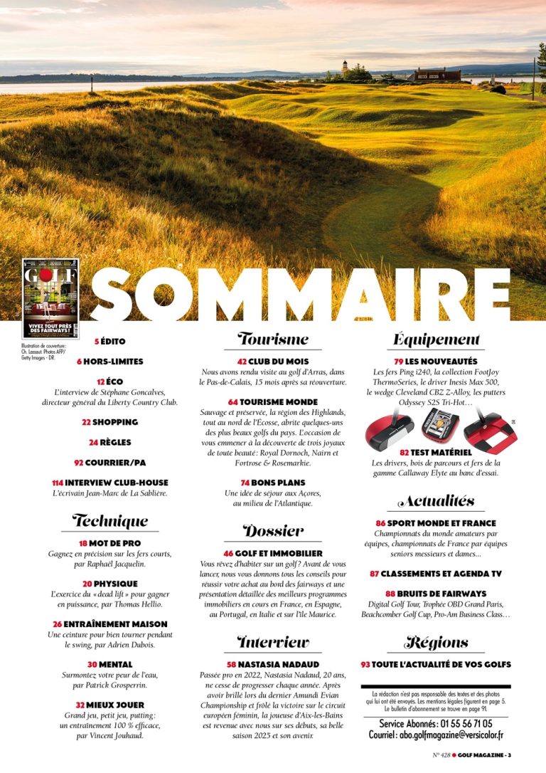 Golf Magazine n°428 : vivez tout près des fairways ! - Golf Magazine